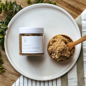 All Natural Brown Sugar Salt Scrub, Comes With Wooden Spoon ...