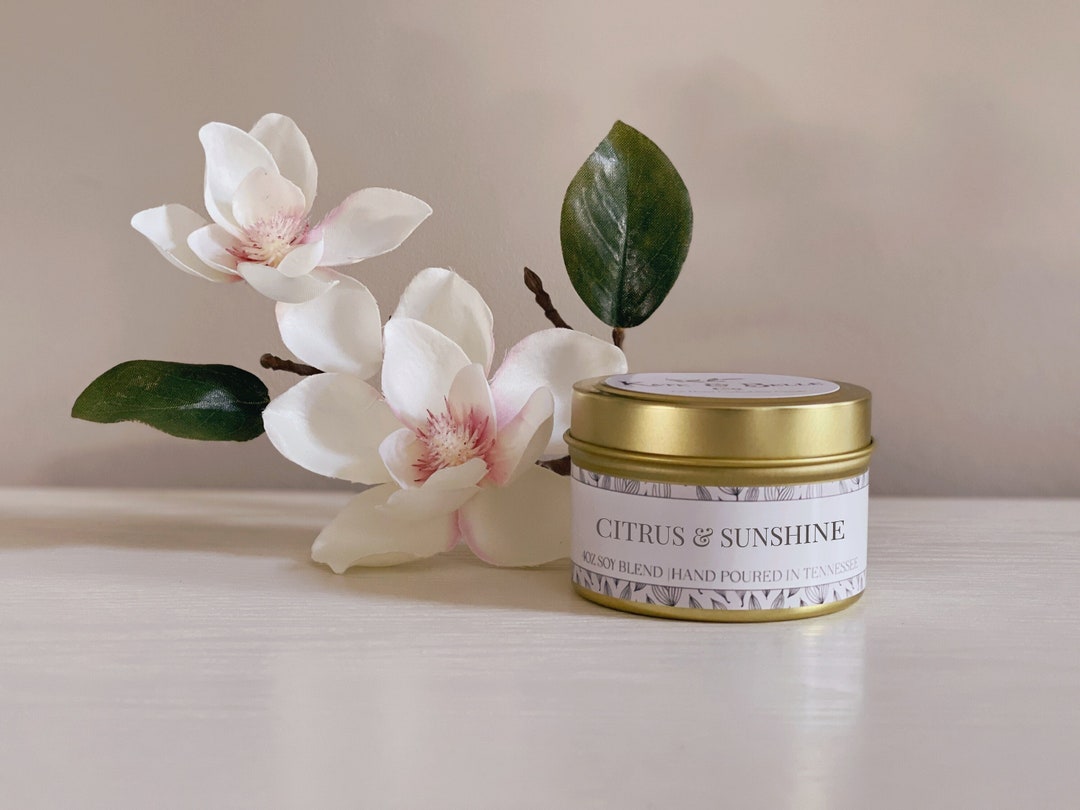 4oz CITRUS & SUNSHINE Soy Candle 4 Oz Hand Poured Soy Candles Natural ...
