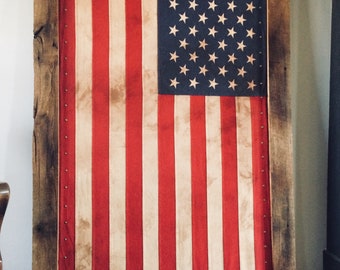 Framed american flag | Etsy