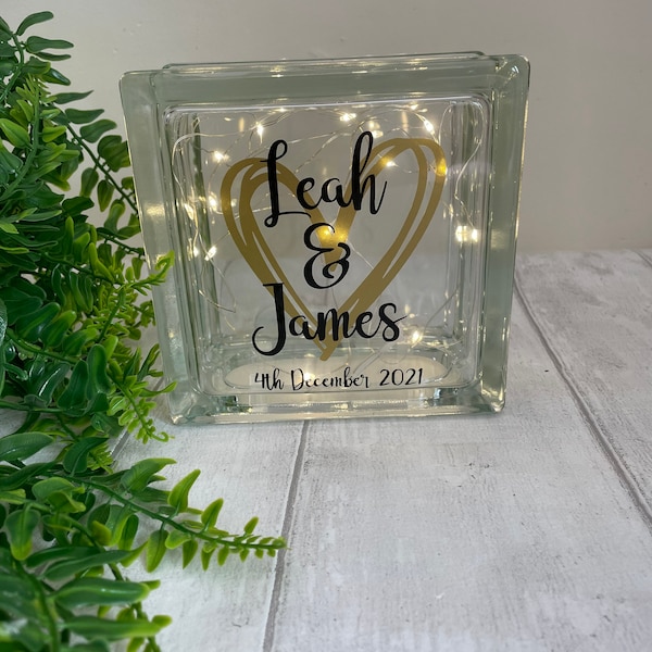 Lighted Glass Block - Etsy