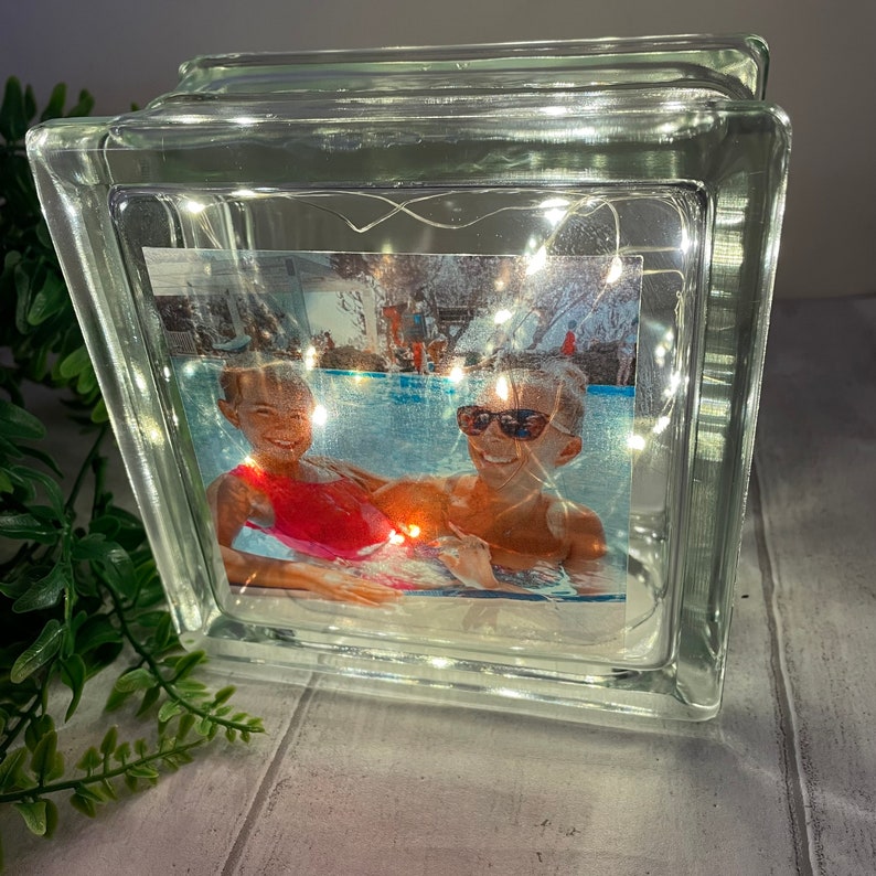 Personalised Photo Glass Block Light - Etsy UK
