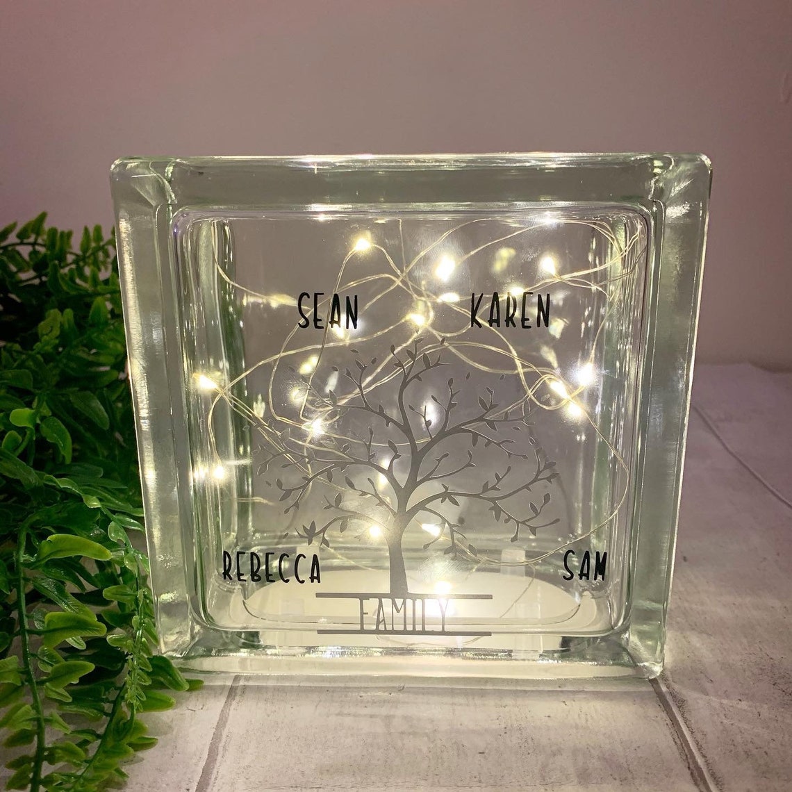 Family Tree Light up Block - Etsy