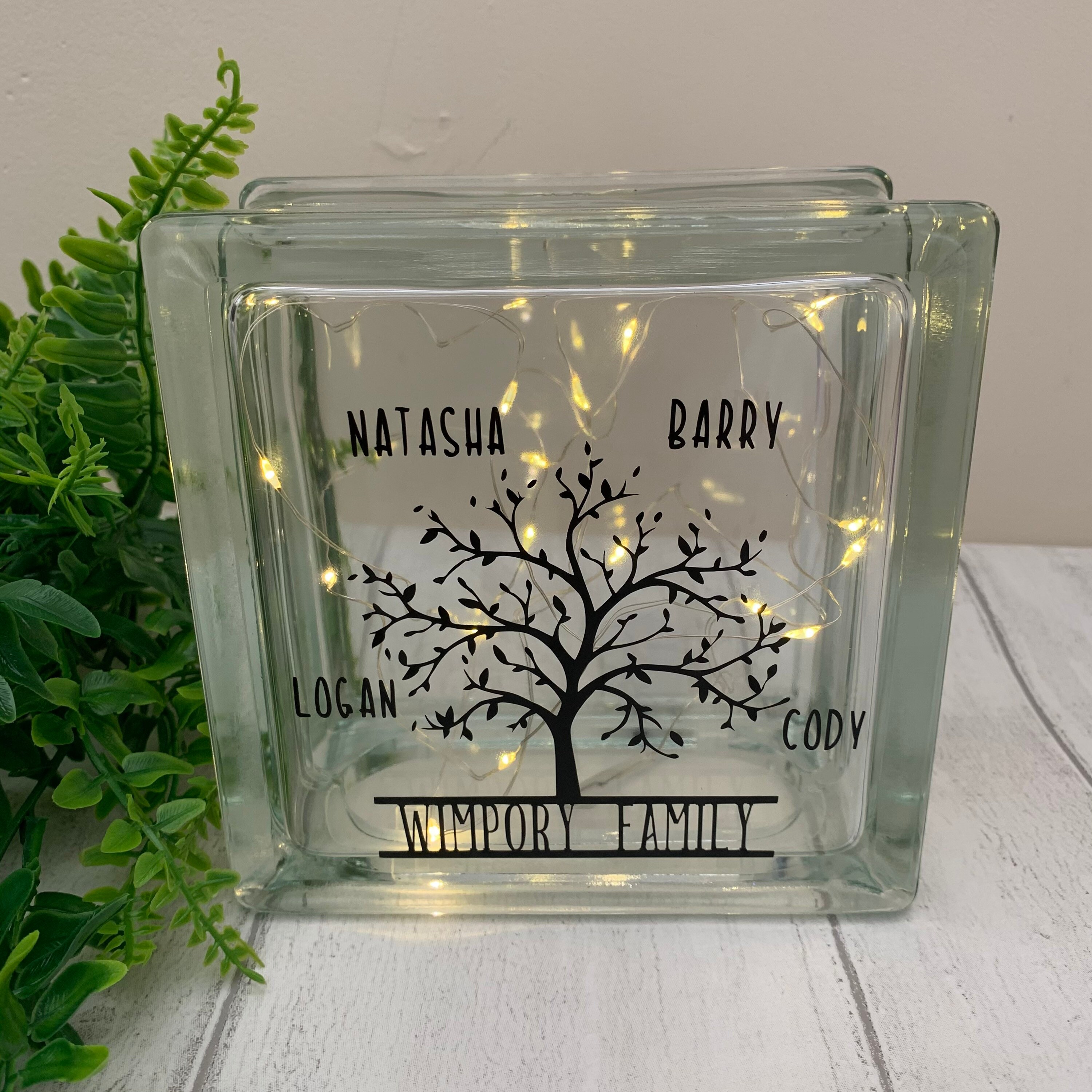 Family Tree Light up Block - Etsy UK