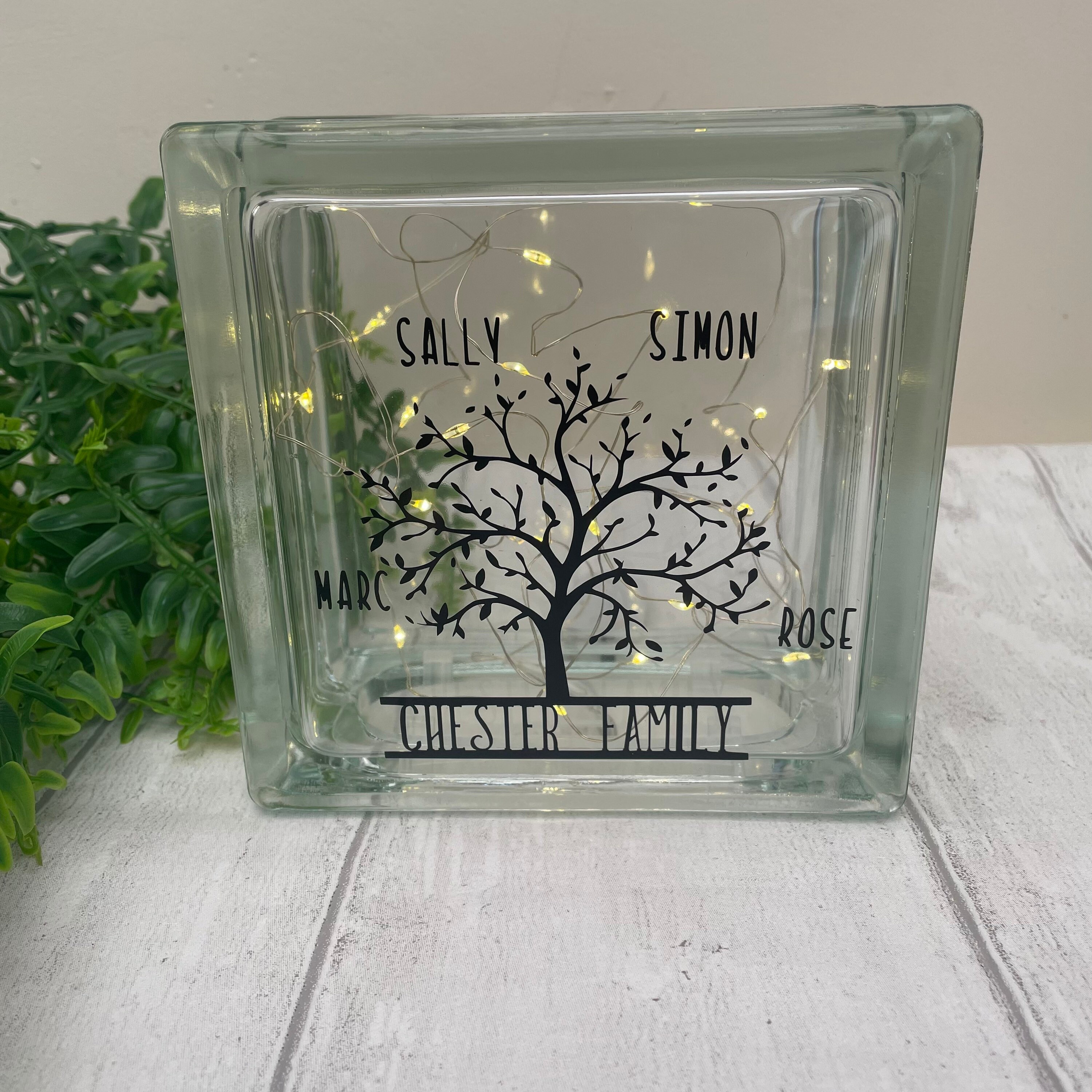 Family Tree Light up Block - Etsy UK