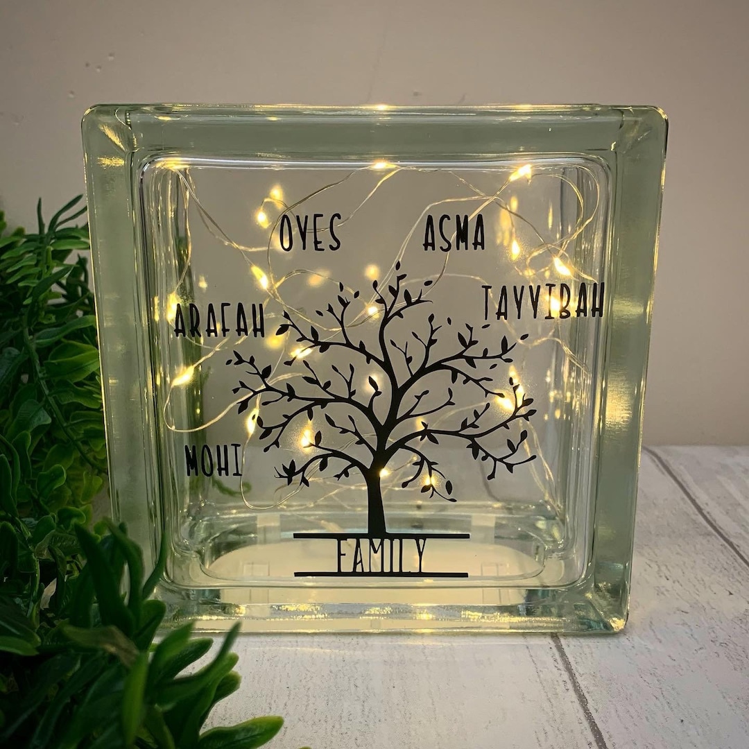 Family Tree Light up Block - Etsy