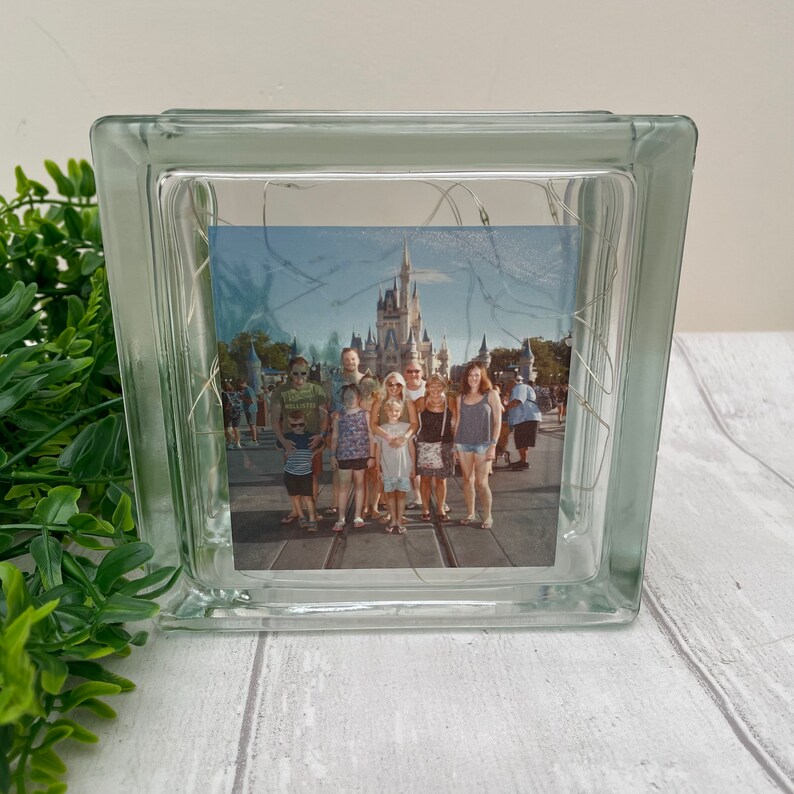 Personalised Photo Glass Block Light - Etsy UK