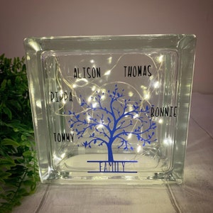 Family Tree Light up Block - Etsy