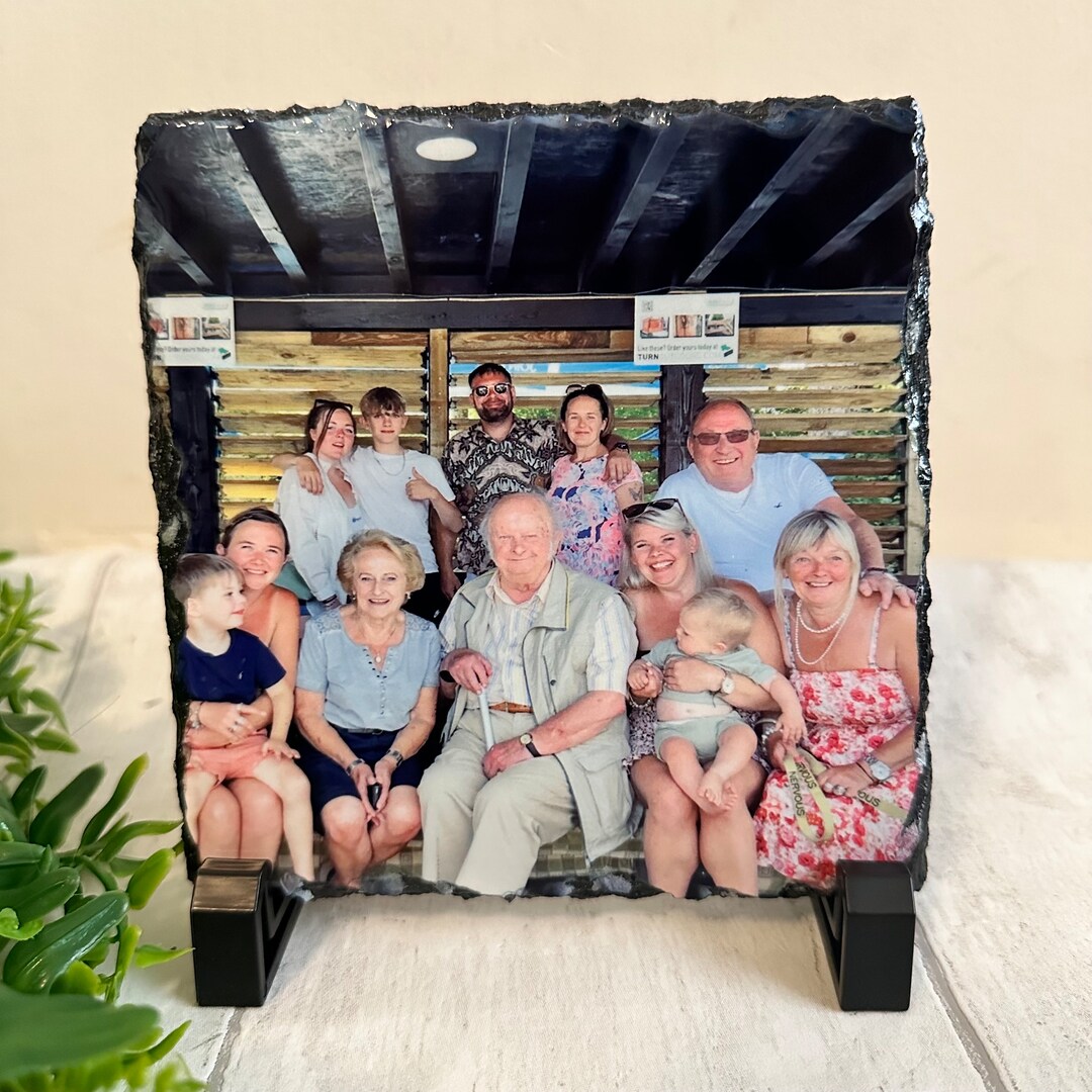 Personalised Square Photo Slate, Keepsake, Special Memory Gift - Etsy
