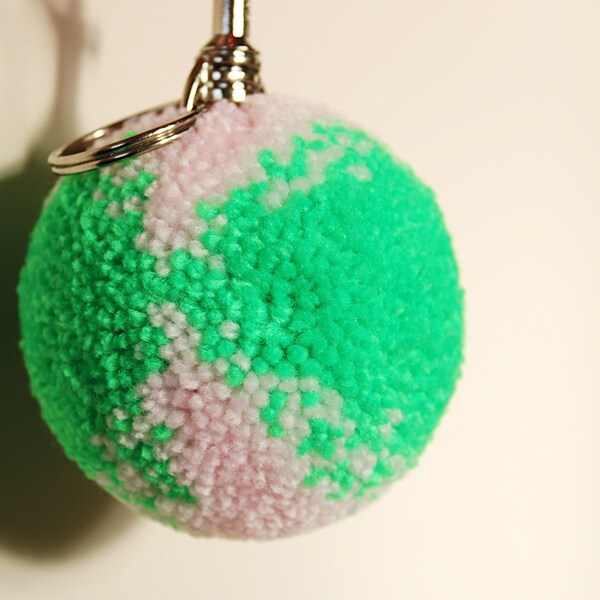Pom Pom Keyring - Etsy UK