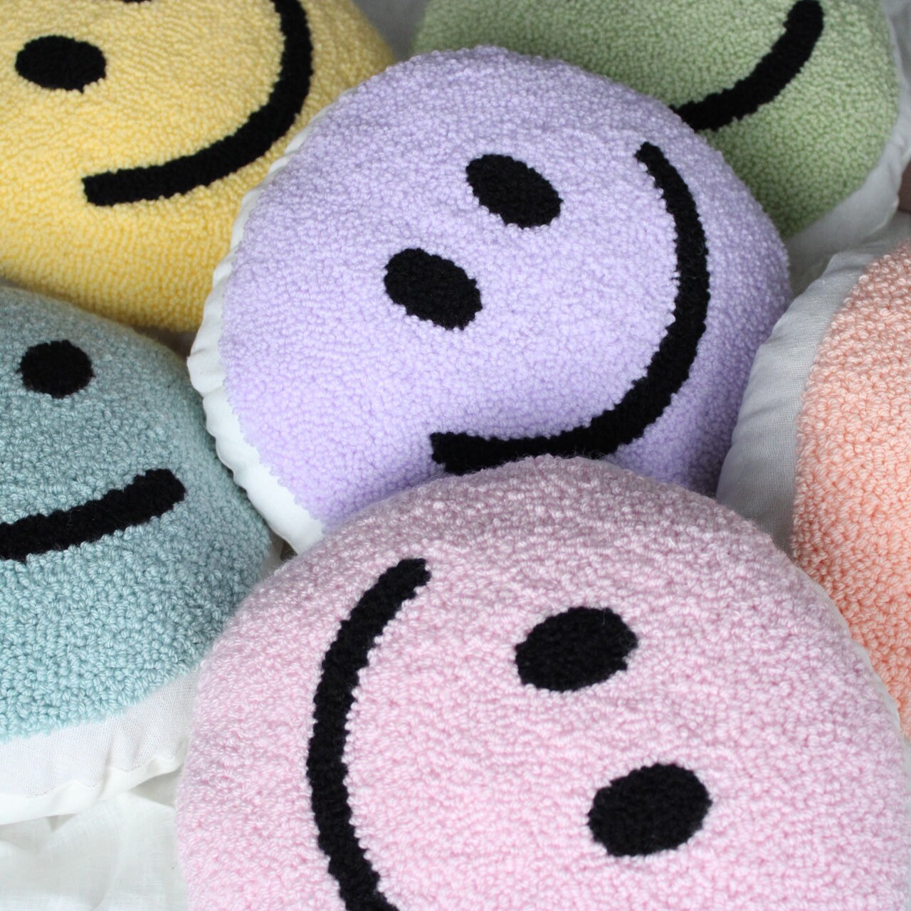 Handmade Strawberry Milkshake Punch Needle Smiley Face Cushion - Etsy UK