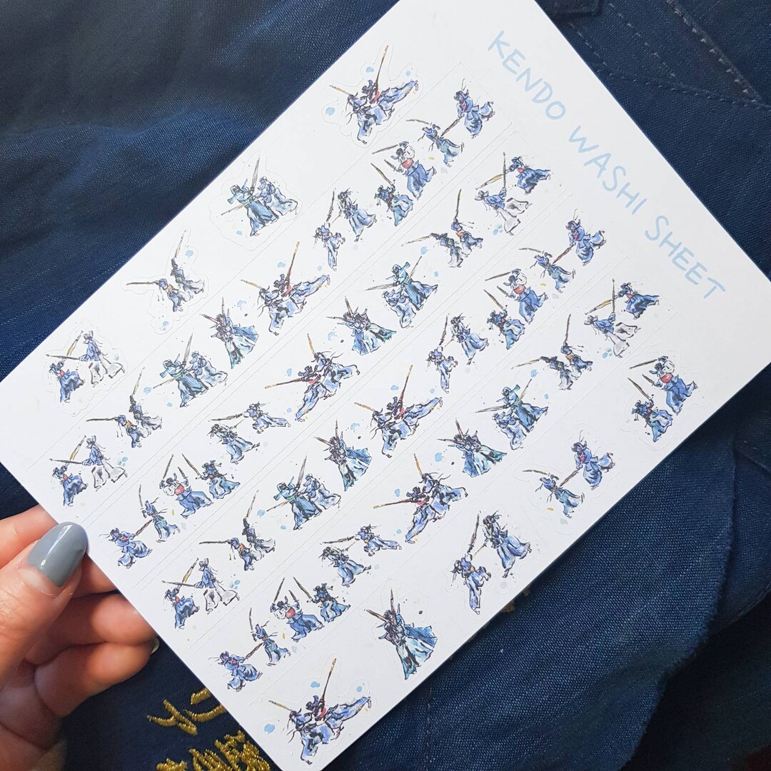 Kendo Washi Sticker Sheet, Japanese Martial Arts, Kendoka Gift - Etsy
