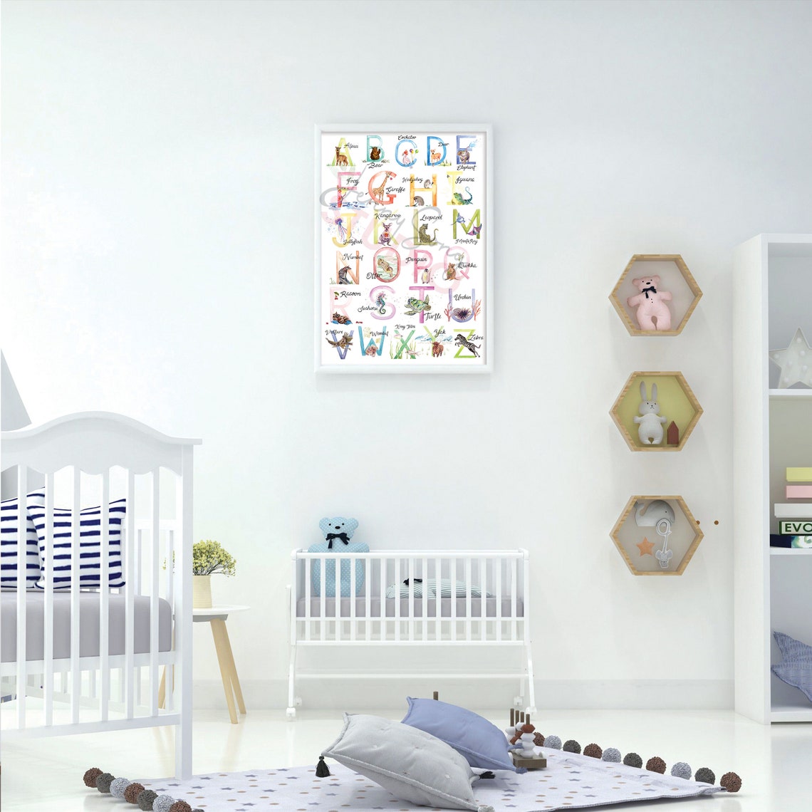 Animal Alphabet Chart Printable Downladable Digital File - Etsy Australia