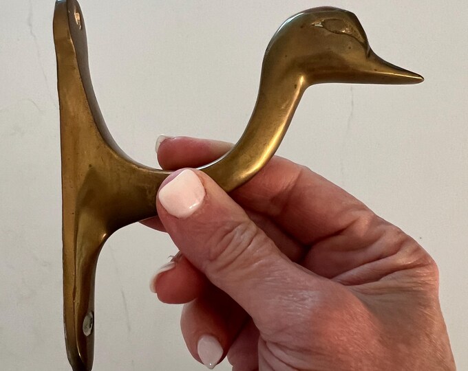 Solid Brass Duck Head Wall Hook - Etsy