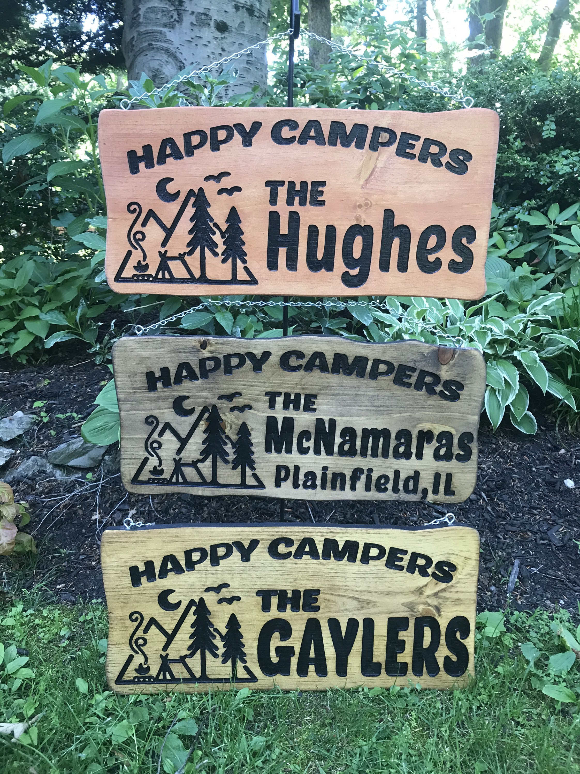 Happy Campers Sign Campsite Signs Camping Signs Happy Campers | Etsy