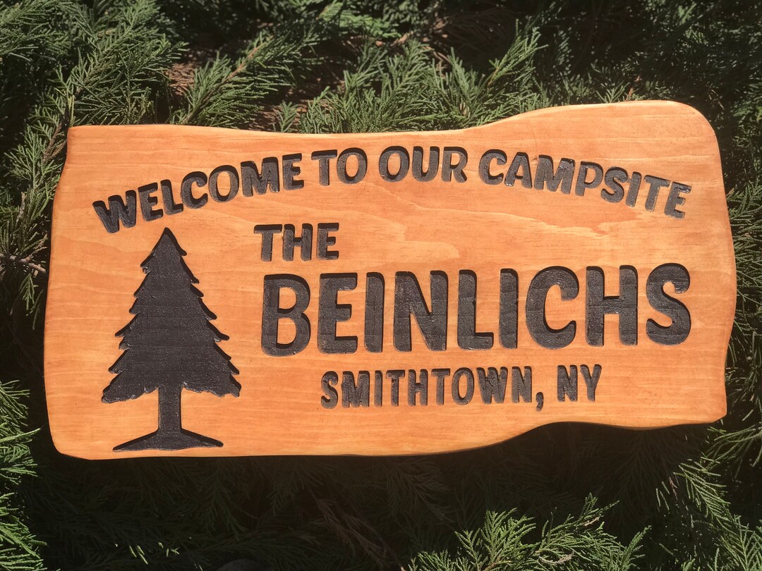 Welcome to Our Campsite - Camping Signs - Campsite Signs Personalized ...