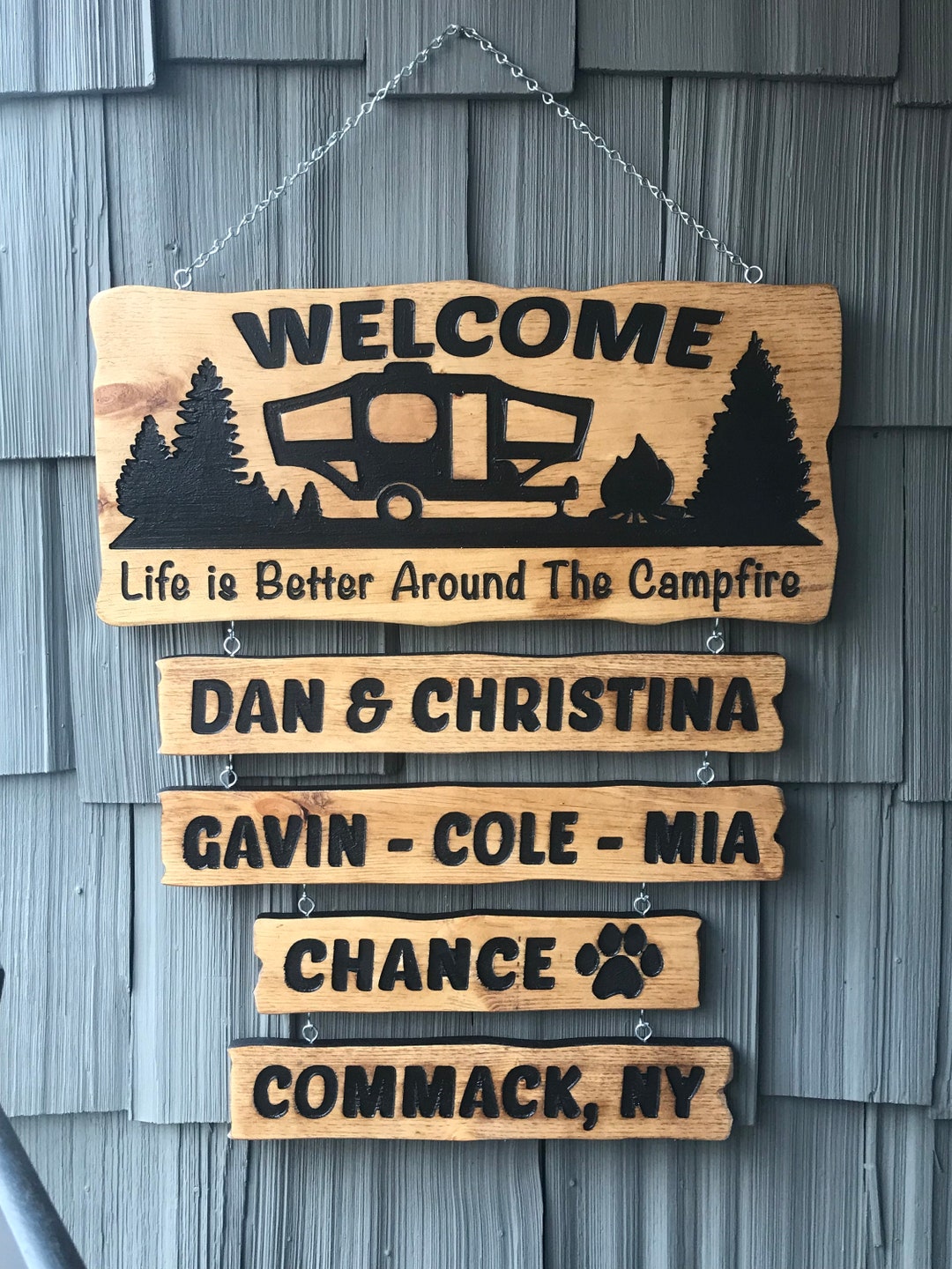 Camping Signs Pop up Camper Sign Campsite Sign Custom Wood Signs ...