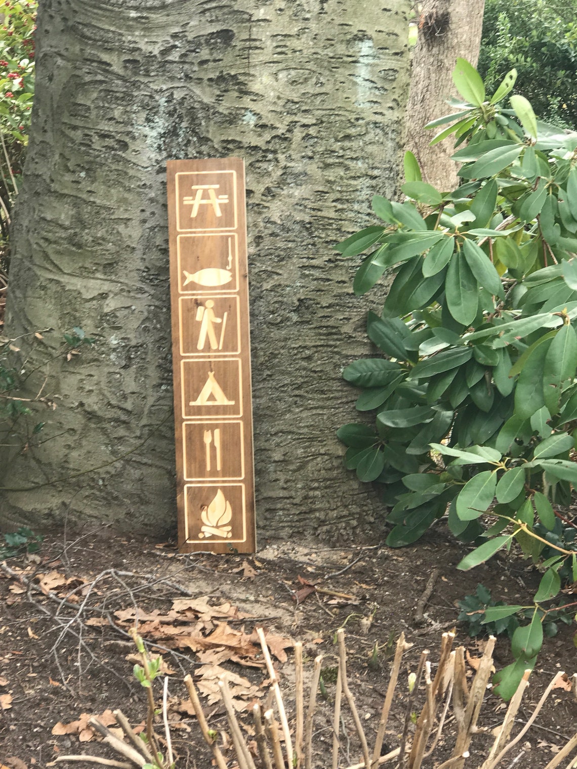 Camping Symbol Sign Camping Party Signs Recreation Sign | Etsy