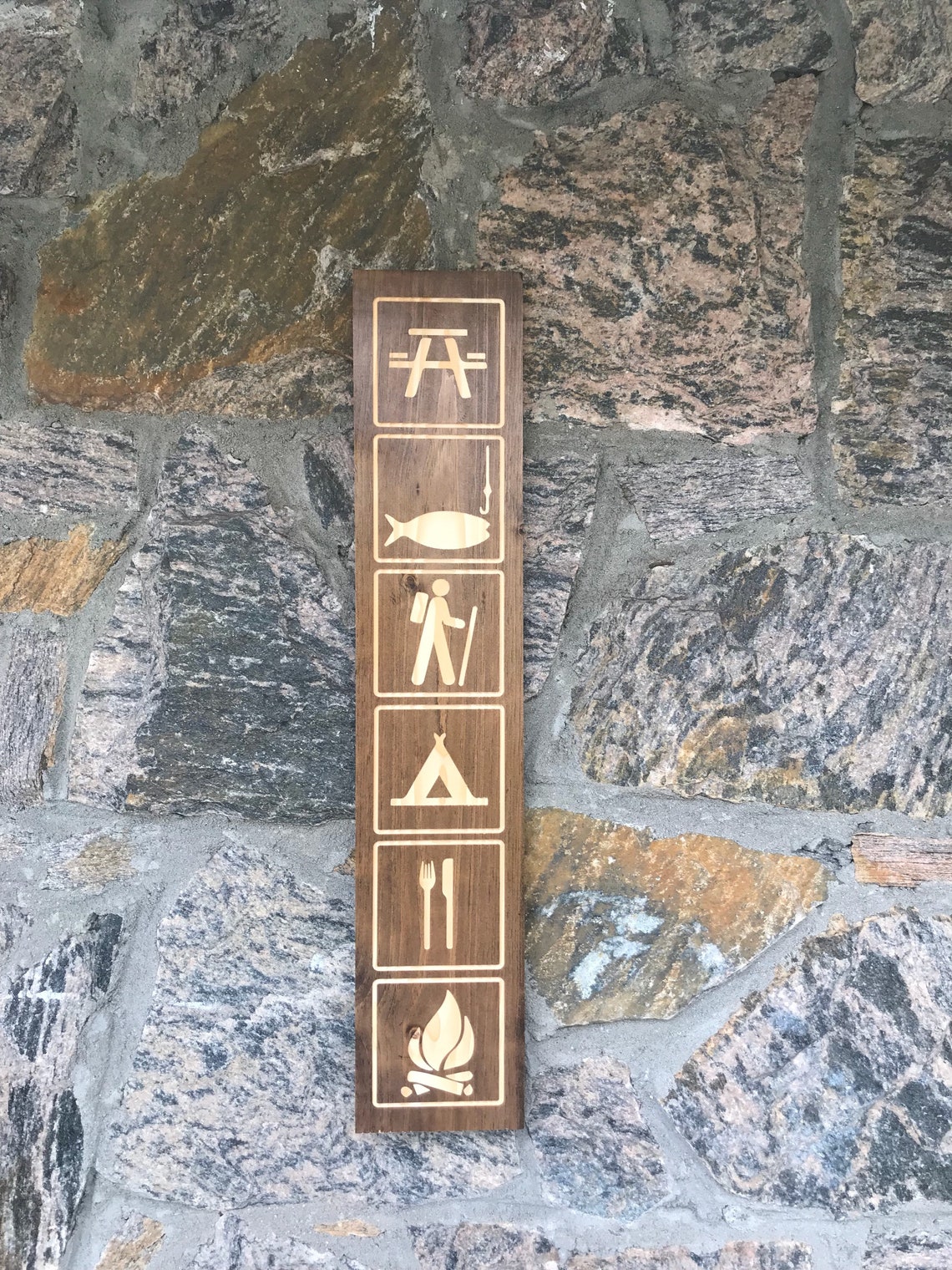 Camping Symbol Sign Camping Party Signs Recreation Sign | Etsy