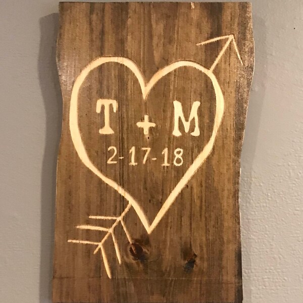 Initials Carved - Etsy