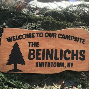 Welcome to Our Campsite - Camping Signs - Campsite Signs Personalized ...