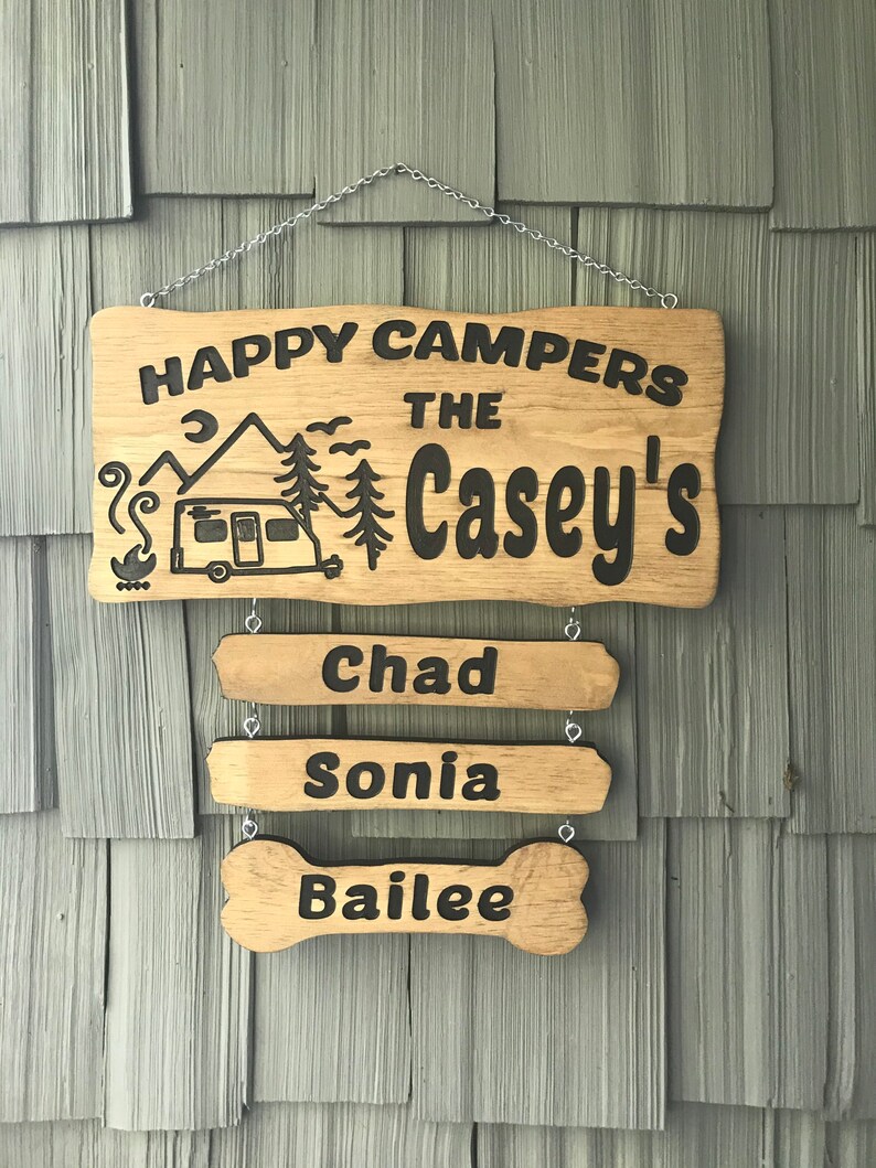 Camping Signs Travel Trailer Camper Sign Campsite Sign Custom - Etsy