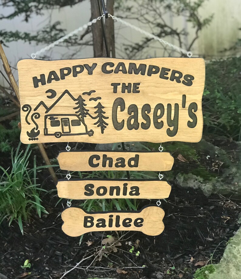 Camping Signs Travel Trailer Camper Sign Campsite Sign Custom - Etsy