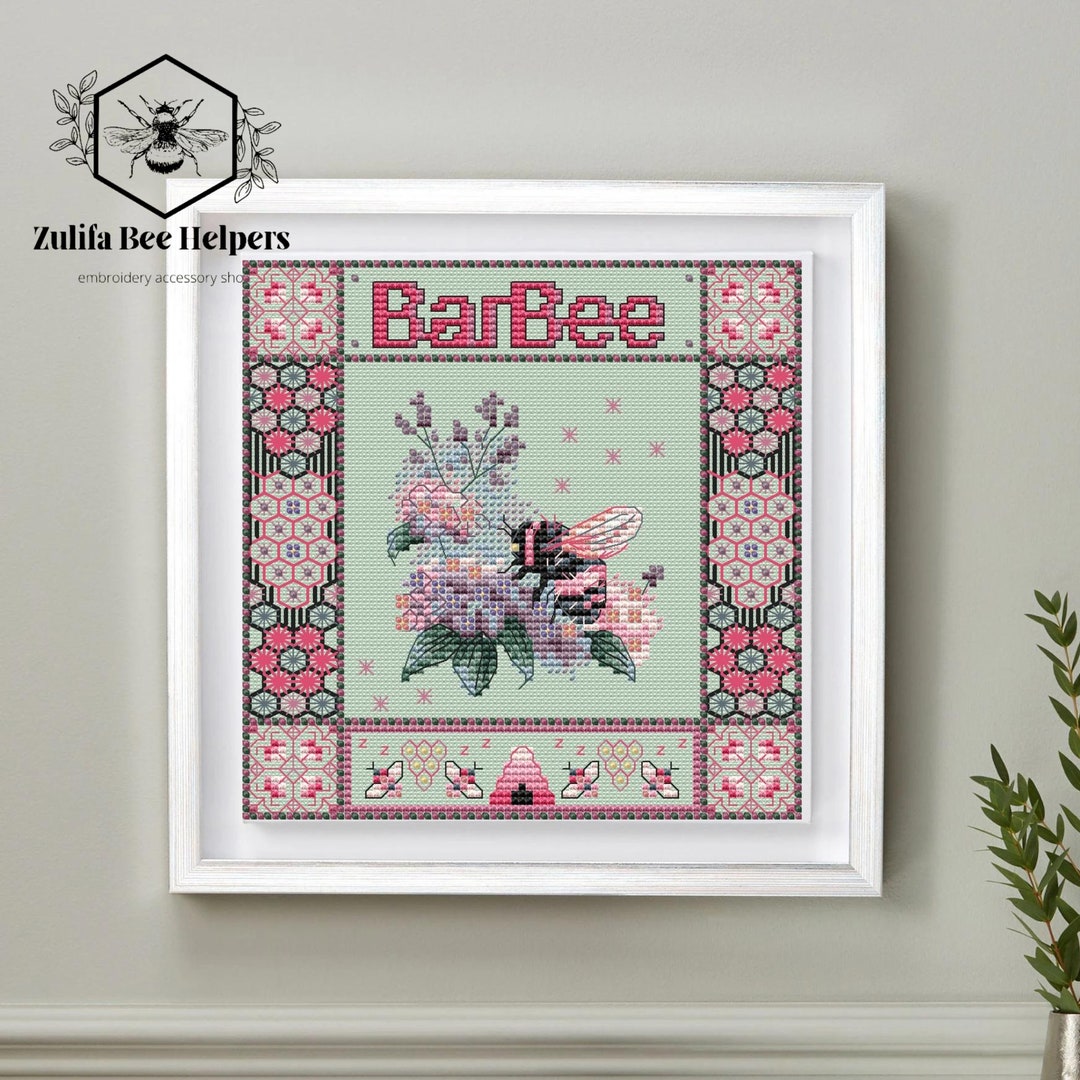 Digital Bee Cross Stitch Pattern PDF Sampler Bar Bee Digital Pattern ...