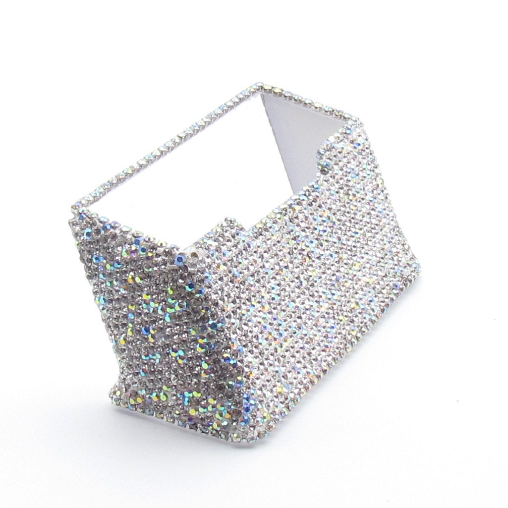 Hand Inlaid Rhinestone Sparkle Desk Card Holder - Etsy
