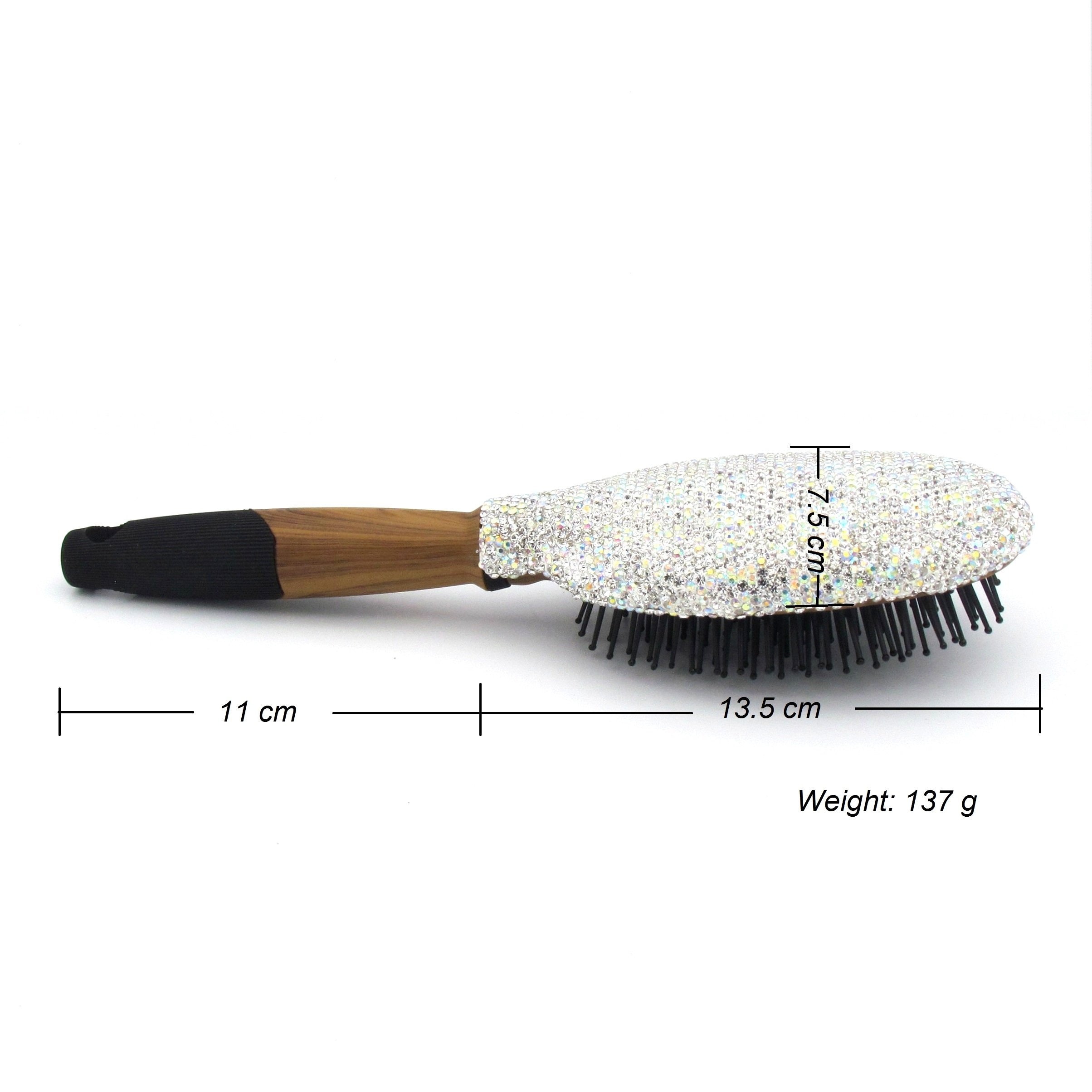 Hand Inlaid Rhinestone Hair Brush - Etsy