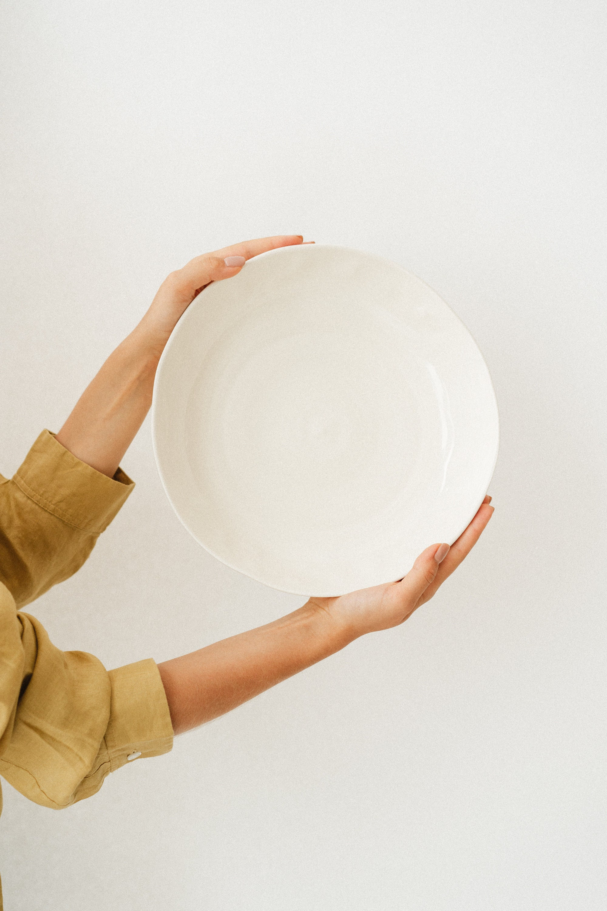 Large Serving Bowl in Milk White Serving Bowl Pottery - Etsy
