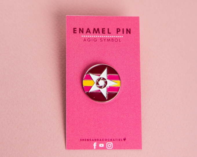 Enamel Pin // Round AGIG Symbol - Etsy