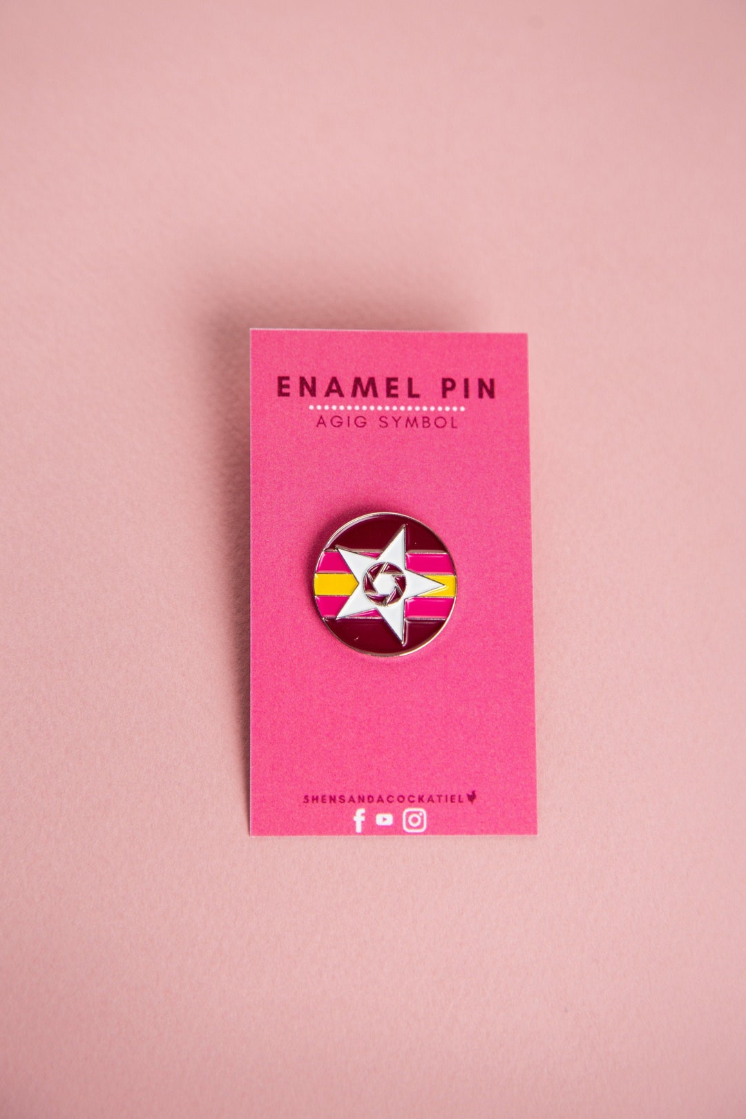 Enamel Pin // Round AGIG Symbol - Etsy