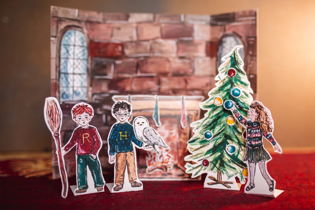 Magical Cut-out Scene // Christmas in the Common Room - Etsy