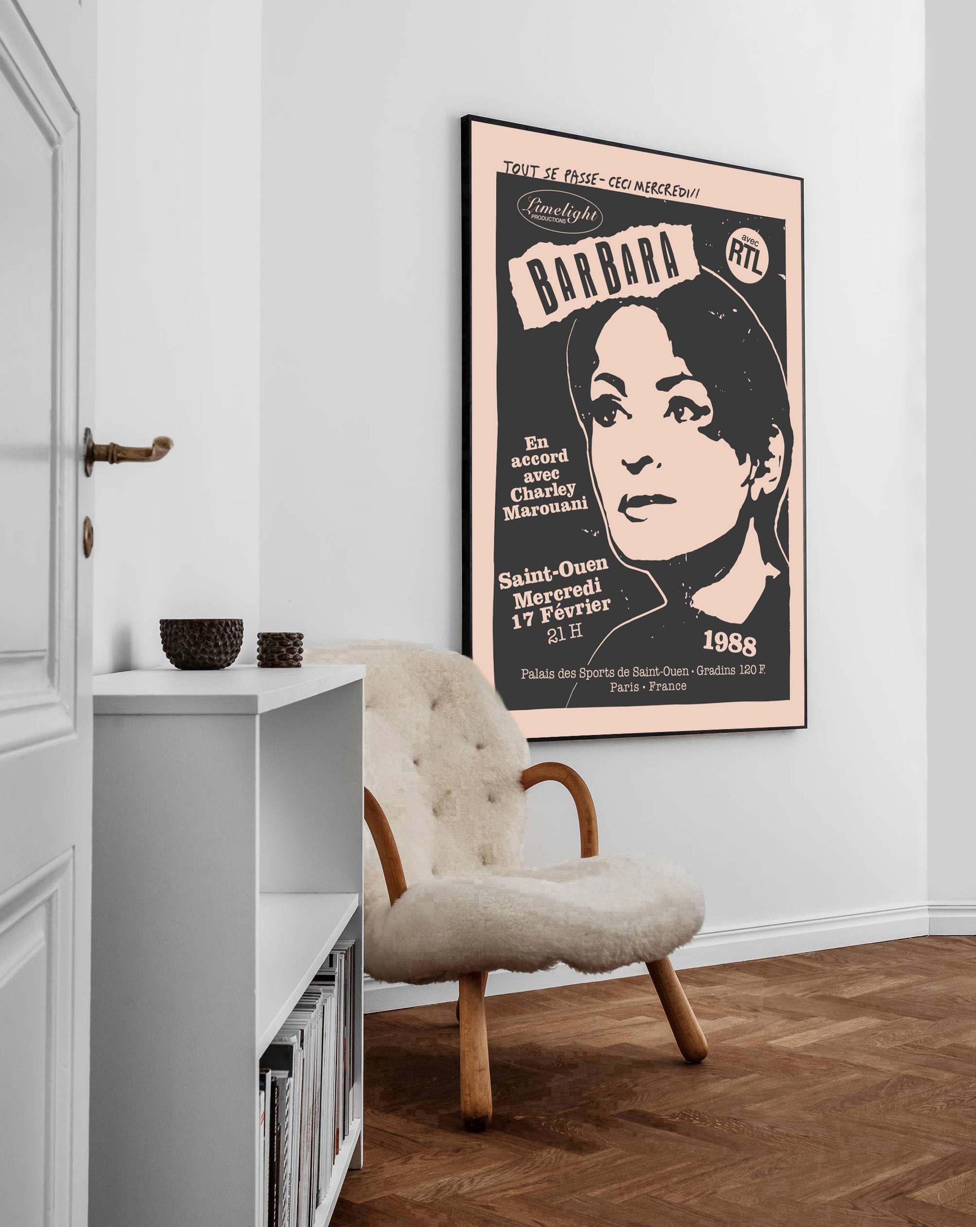 French music Poster - Barbara Poster 1988, Barbara - Monique Andre Serf Poster sold by ...