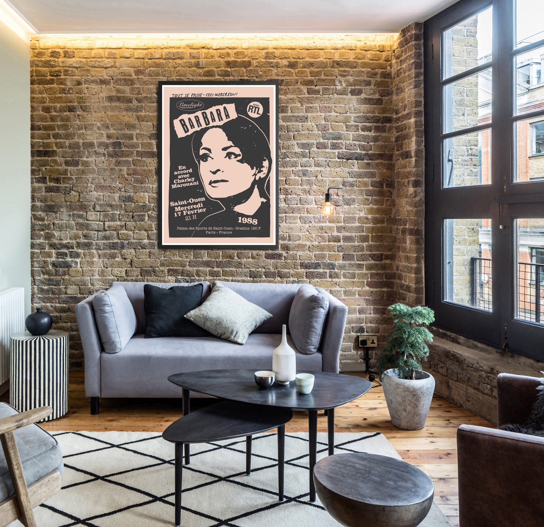 French music Poster - Barbara Poster 1988, Barbara - Monique Andre Serf Poster sold by ...