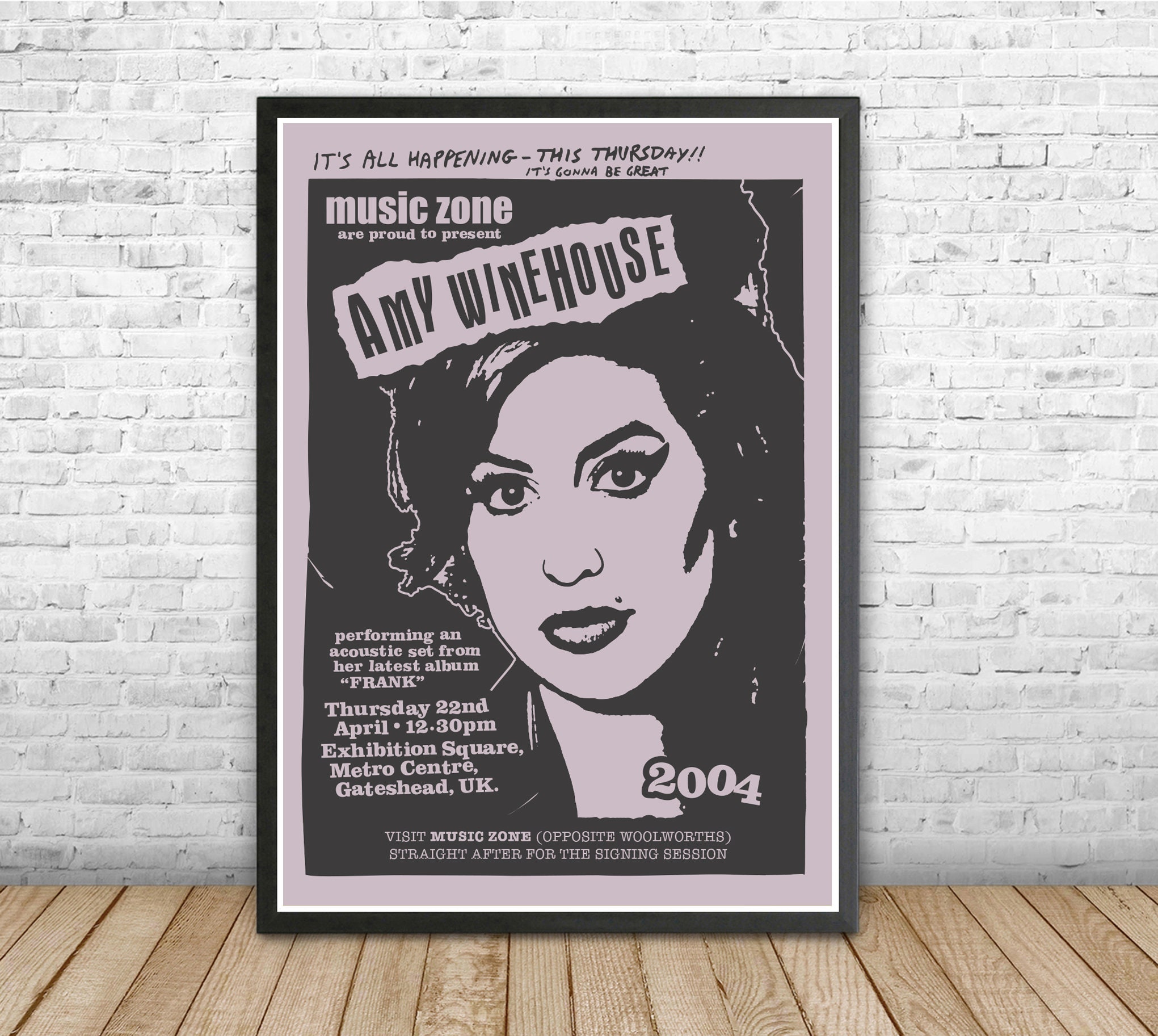 Music Poster - Amy Winehouse 2004, Music Zone, female singer, Music ...