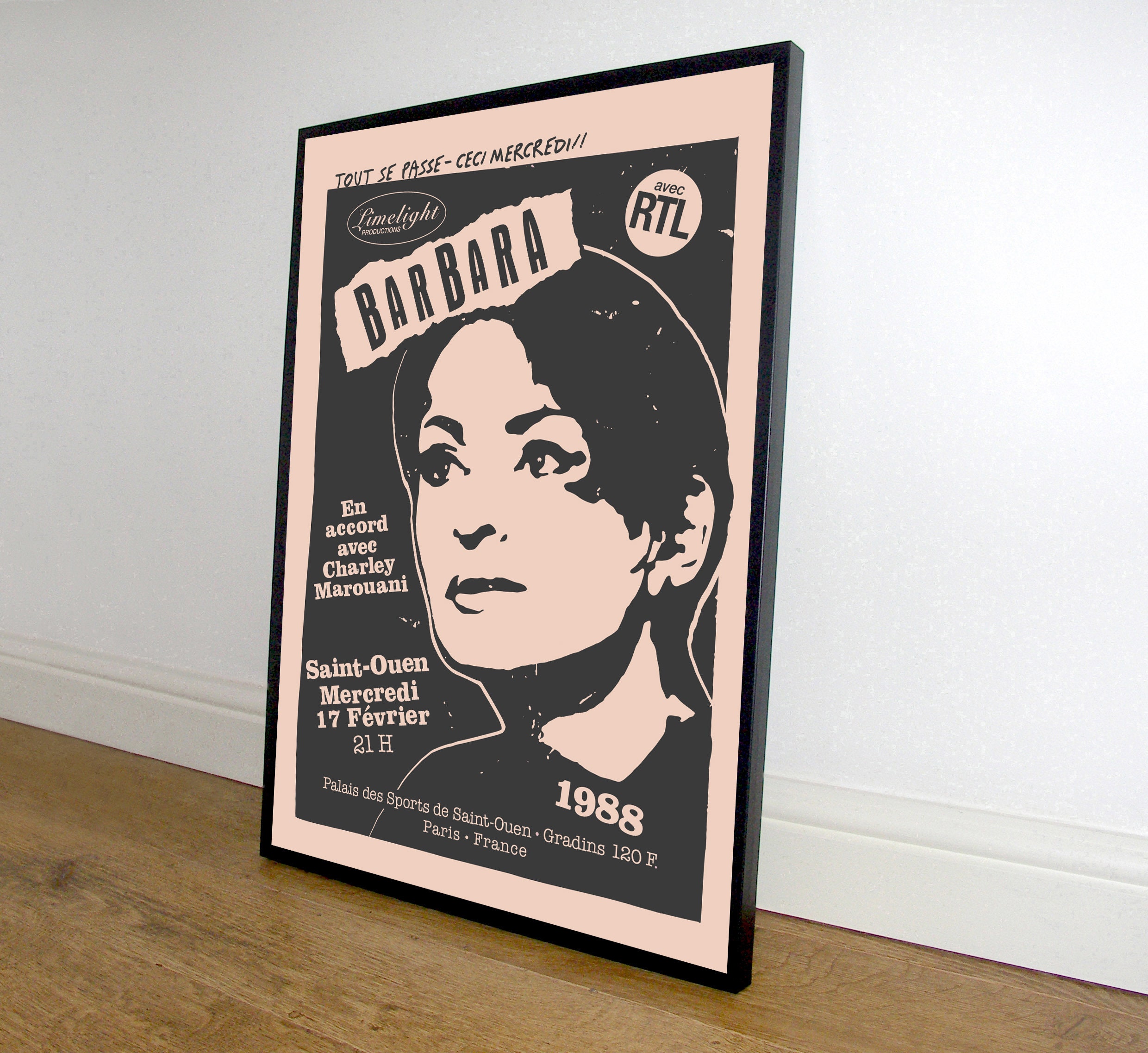 French music Poster - Barbara Poster 1988, Barbara - Monique Andre Serf ...