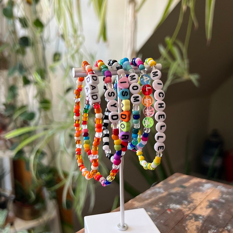 Name Bracelet Bead - Etsy