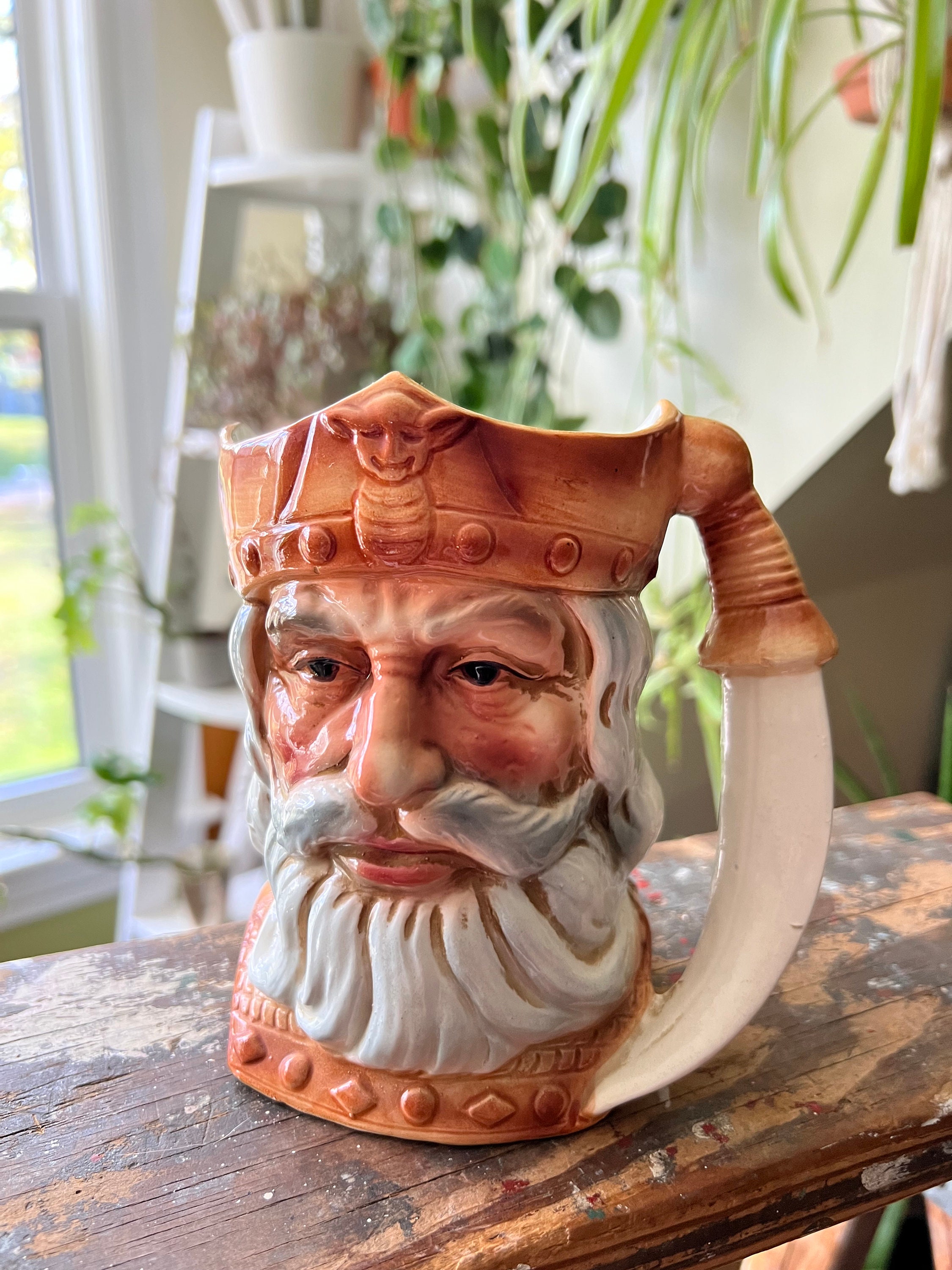 Vintage Jug Mug - King Arthur Bee Crown, Toby Mug, Royal Winston ...