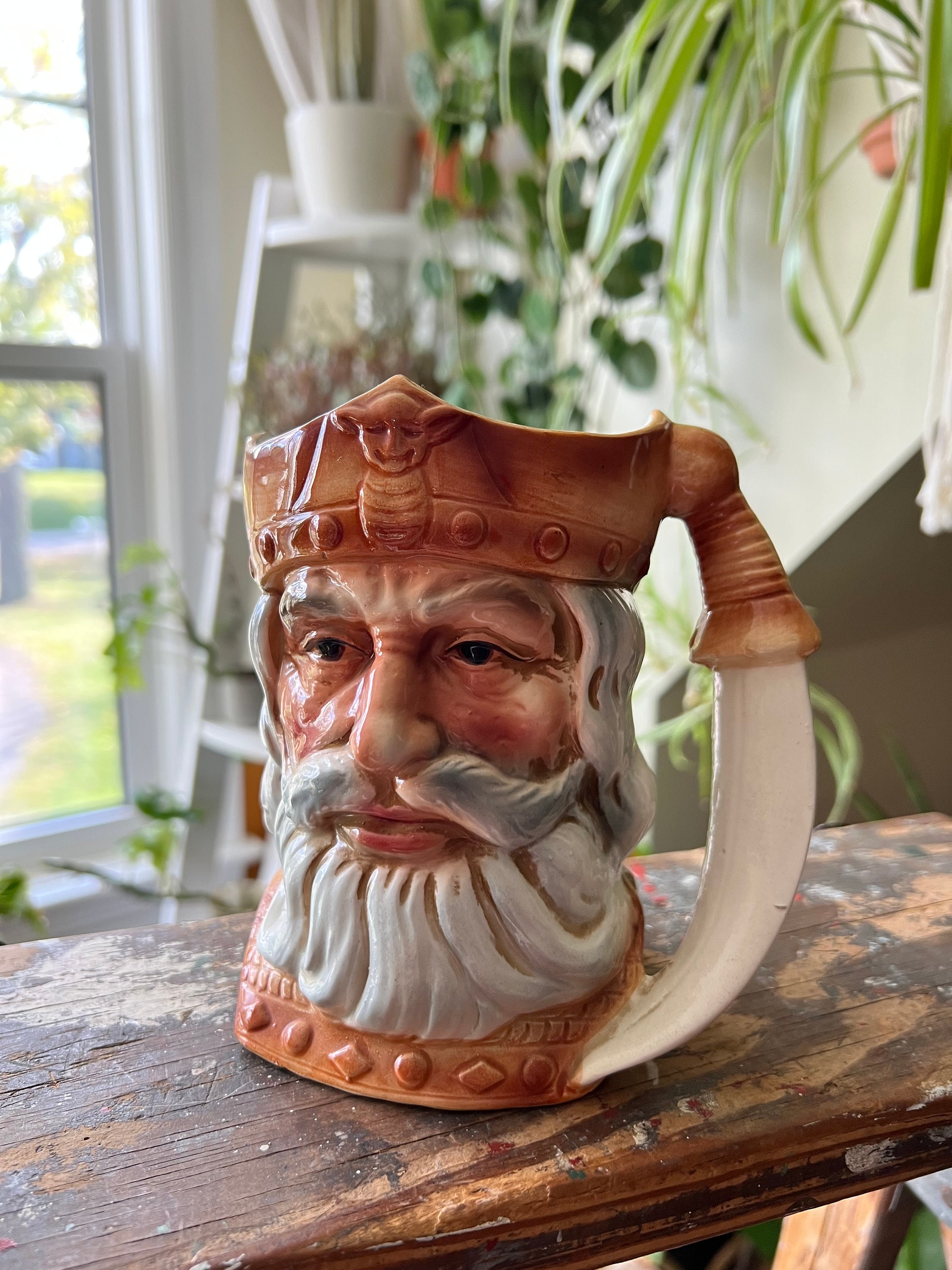 Vintage Jug Mug King Arthur Bee Crown Toby Mug Royal - Etsy