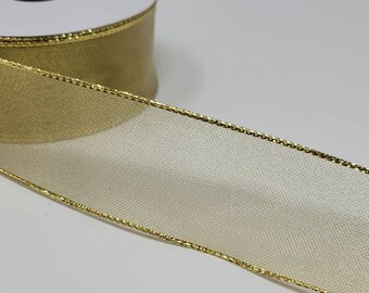 Sheer Gold Ribbon | Etsy