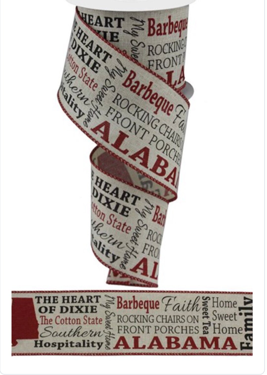 FREE SHIPPING Wired 2.5 Home Sweet Home Alabama Ribbon State of Alabama ...