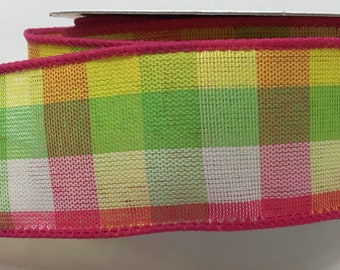 Yellow Plaid Ribbon - Etsy