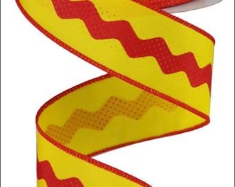 Dark Red and Gold Stripe Wired Ribbon - Florida State Inspired Ribbon ...
