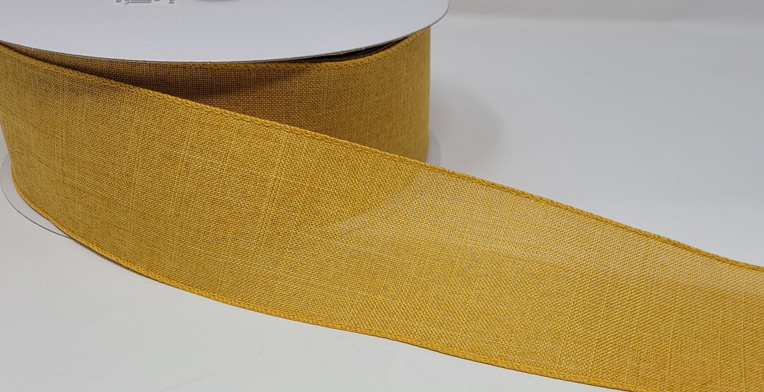 50 Yards 2.5 Wired Mustard Yellow Ribbon Everyday Ribbon - Etsy