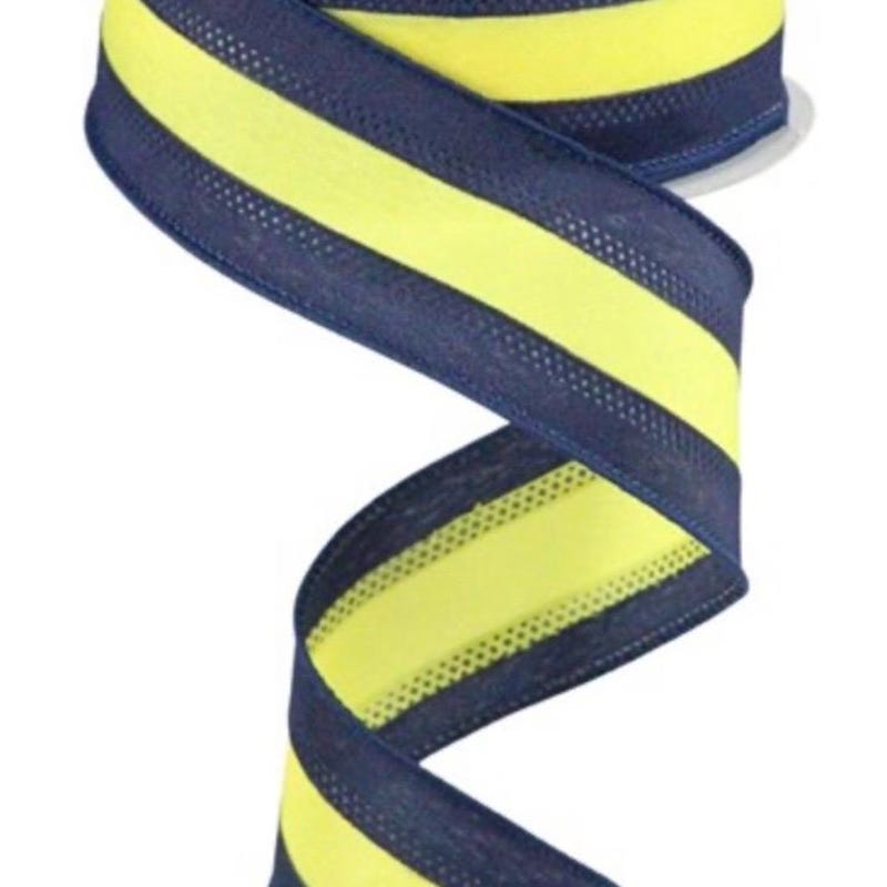 Navy Yellow Fabric - Etsy
