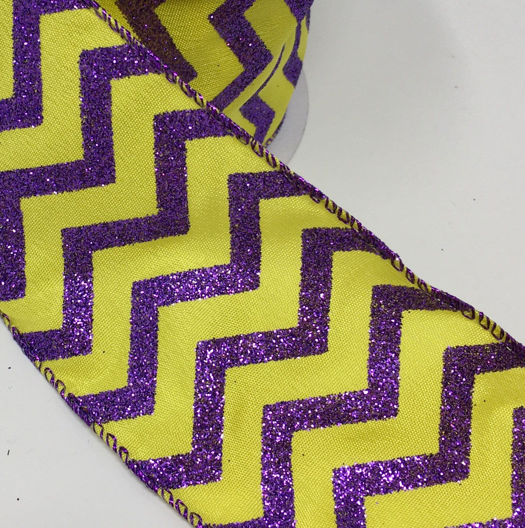 10 yard Purple and Yellow Chevron LSU inspired ECU inspired | Etsy