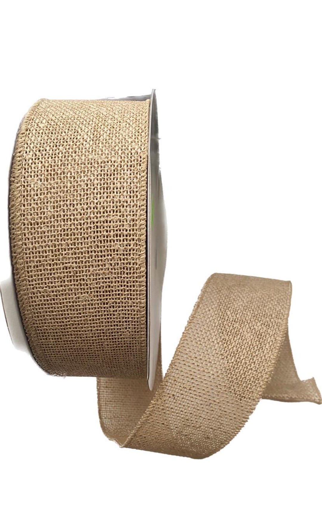 Wired Natural Burlap Ribbon-2.5”x25 Yards - Etsy