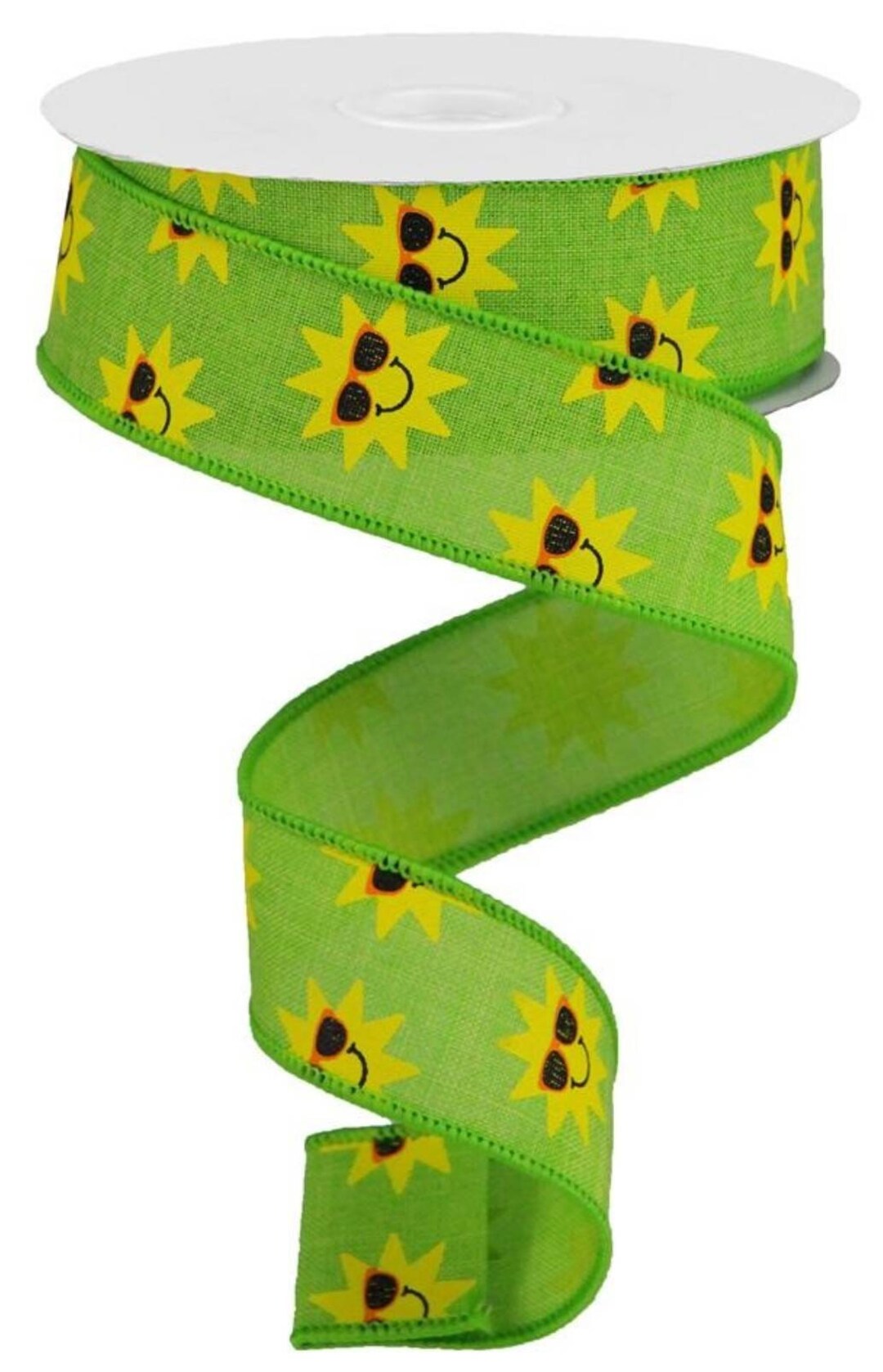 FREE SHIPPING 10 Yards 1.5 Wired Lime Green Summer Sunshine Ribbon ...