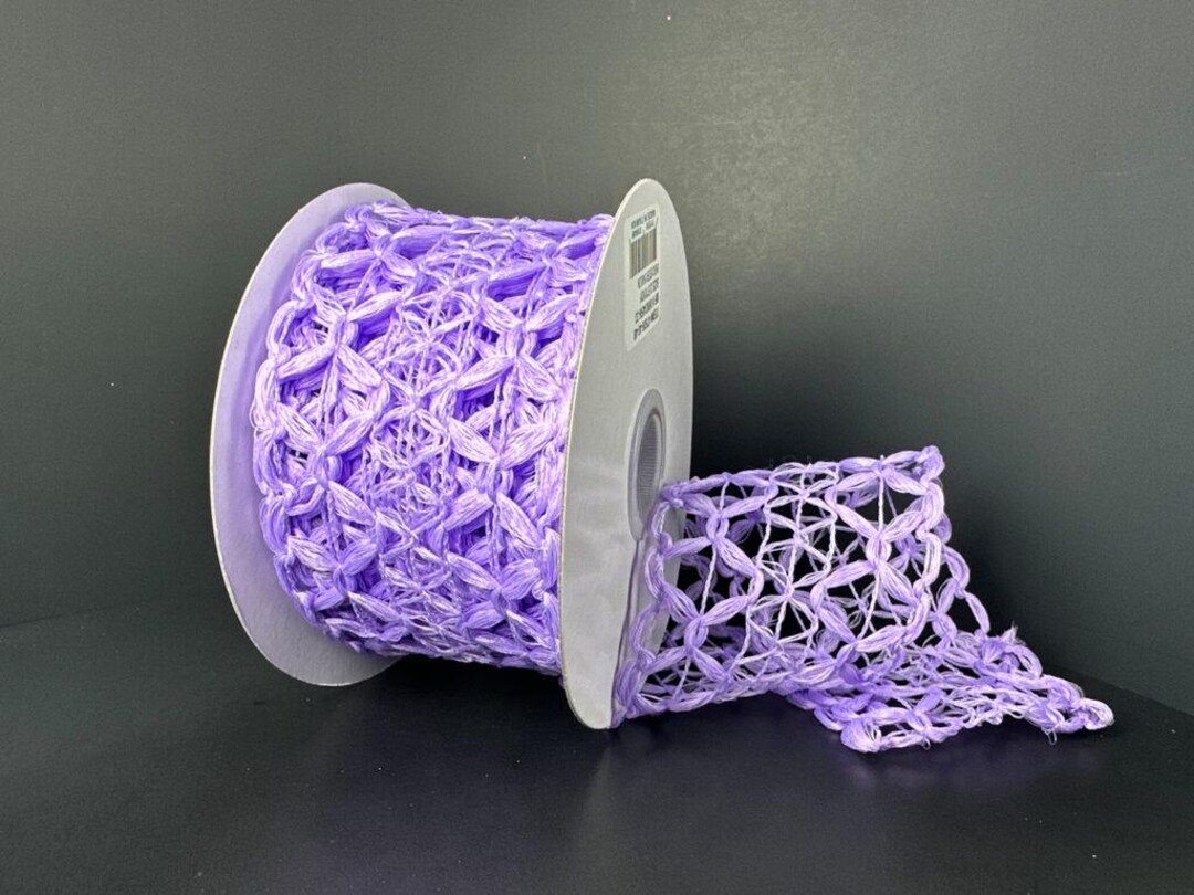 FREE SHIPPING - 10 Yards - 2.5" Wired Lavender Scalloped Burlap Weave ...